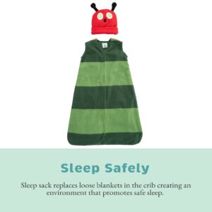 Baby Fleece Sleep Sack - Infant Wearable Blanket Newborn Swaddle Sleepbag & Hat