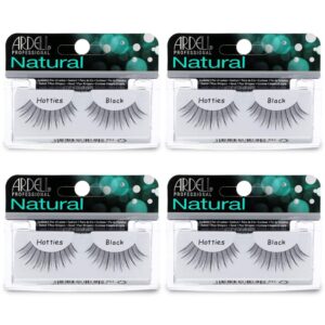 ardell natural lashes false eyelashes hotties black (4 pack)