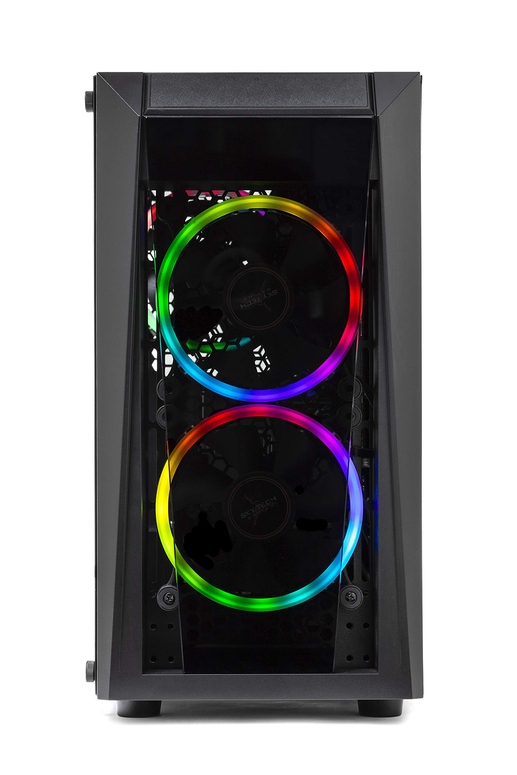 SkyTech Blaze II Gaming Computer PC Desktop – Ryzen 5 2600 6-Core 3.4 GHz, NVIDIA GeForce GTX 1660 TI 6G, 500G SSD, 8GB DDR4, RGB, AC WiFi, Windows 10 Home 64-bit