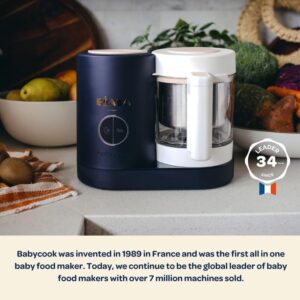 BEABA Babycook Neo Baby Food Maker | Non-Toxic Glass & Stainless Steel | Trusted by Celebrity Moms | Sustainable Baby Food Processor | Global Leader | 34 Servings in 20 Mins