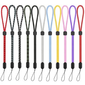 Hand Wrist Strap Lanyard, 6 Pack 9.5inch Adjustable Nylon Wristlet Straps Keychain String for Cell Phone Case Holder, AirPods Pro 2 2022, Camera, Key, GoPro, USB Drive, Ski Glove (Multi-Color)