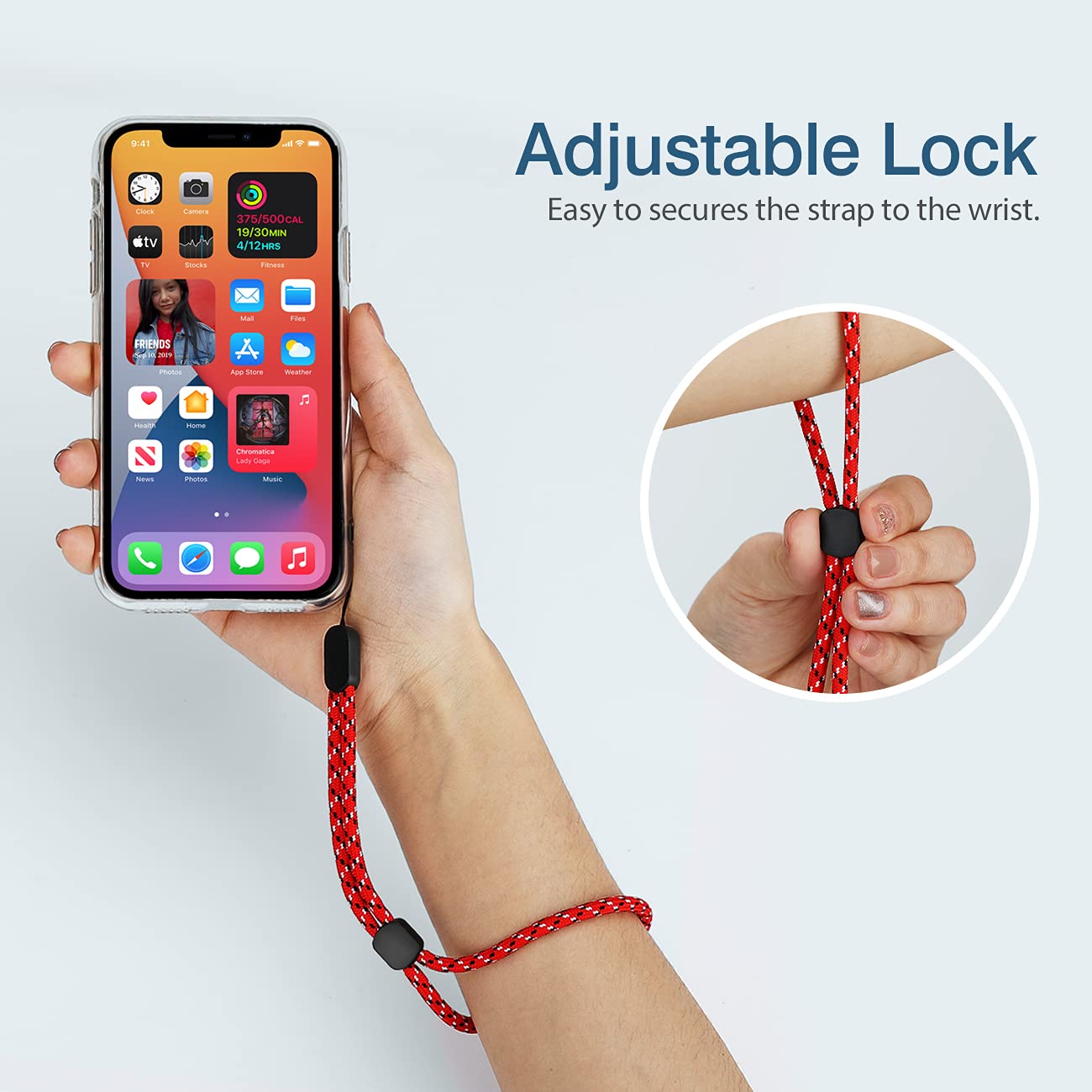 Hand Wrist Strap Lanyard, 6 Pack 9.5inch Adjustable Nylon Wristlet Straps Keychain String for Cell Phone Case Holder, AirPods Pro 2 2022, Camera, Key, GoPro, USB Drive, Ski Glove (Multi-Color)