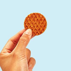 Rip Van Wafels Dutch Caramel Mini Stroopwafels - Low Carb Snacks (3g Net Carbs) - Non GMO Snack - Keto Friendly - Office Snacks - Low Calorie Snack (37 Calories) - Low Sugar (1g) - 32 Pack