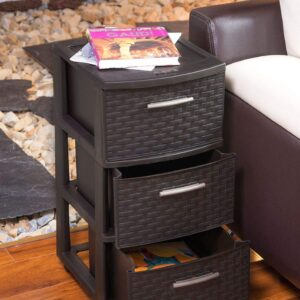 MQ INFINITY 3-Drawer Rolling Storage Cart, Espresso