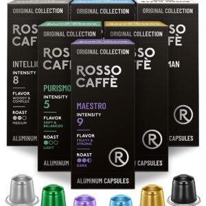 Rosso Coffee Capsules for Nespresso Original Machine - 120 Gourmet Espresso Pods, Compatible with Nespresso Original Line Machines