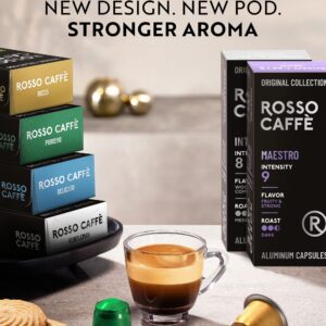 Rosso Coffee Capsules for Nespresso Original Machine - 120 Gourmet Espresso Pods, Compatible with Nespresso Original Line Machines