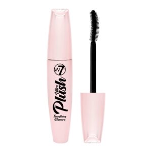 w7 | ultra plush mascara | long-lasting, smudge-proof and water-resistant formula | black mascara with curved shaped brush for definition and length | cruelty free eye makeup for women