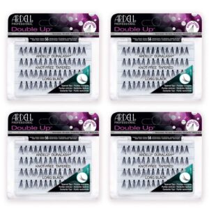 ardell false eyelashes double up individuals knot-free long black 4 pack