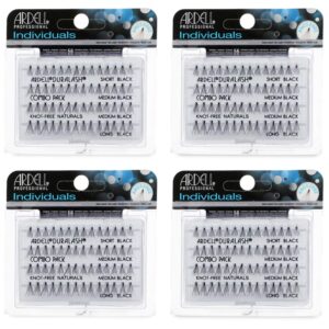 ardell individuals false eye lashes combo black 4 pack