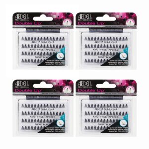 ardell false eyelashes double up soft touch knot-free short black 4 pack