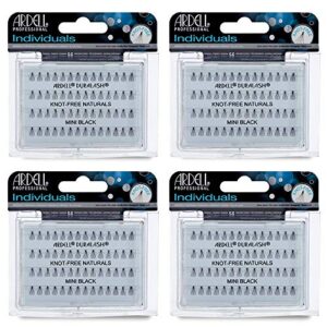 ardell individuals false eye lashes mini black 4 pack, extra short lash minis adds volume to natural eyelashes