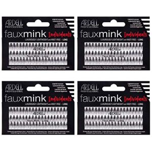 ardell false eye lashes faux mink individuals long black 4 pack