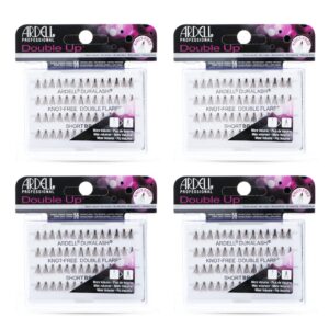 ardell false eyelashes double up individuals knot-free short brown 4 pack