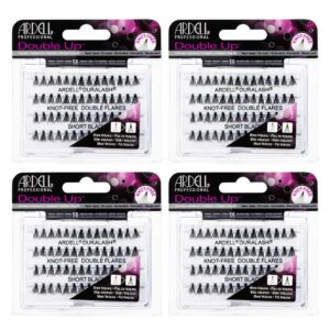 ardell false eyelashes double up individuals knot-free short black 4 pack