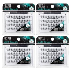 ardell false eyelashes soft touch individuals knot-free medium black 4 pack