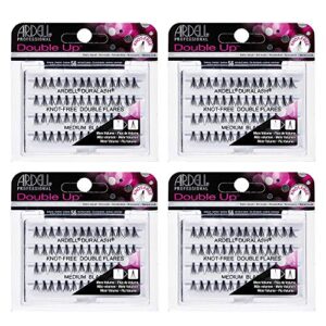 ardell false eyelashes double up individuals knot-free medium black 4 pack