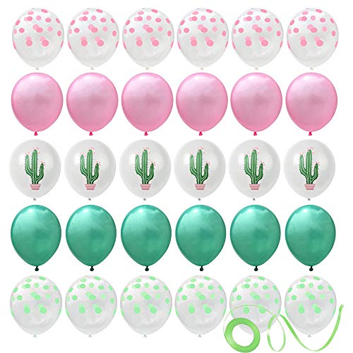 30PCS Cactus Party Balloons for Hawaiian Luau Tropical Party/Birthday Decorations/Summer Theme Carnival Party/Baby Shower