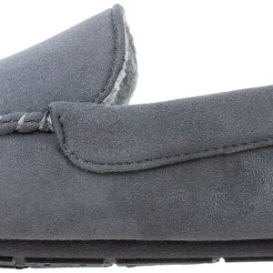 Original Penguin Mens Slippers, Microsuede Venetian Moccasin Slipper, Grey Plaid, Men's Size 10