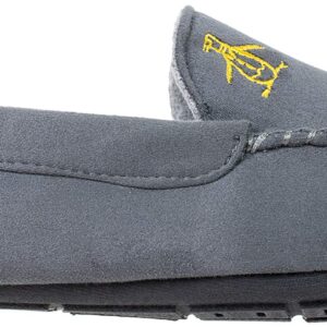 Original Penguin Mens Slippers, Microsuede Venetian Moccasin Slipper, Grey Plaid, Men's Size 10