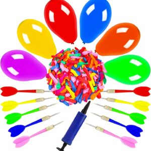 OOTSR Dart Balloon Game Set Includes 500 Balloons & 10 Darts Plus Pump - Exciting Outdoor Game for Adults, Best Carnival, Birthday Party & Backyard Fun