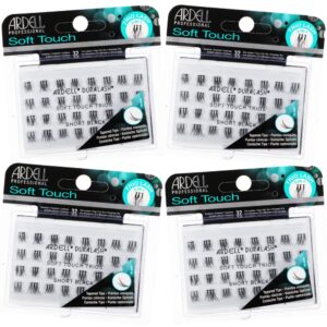 ardell false eyelashes soft touch trios individuals short black 4 pack