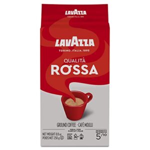 lavazza qualita rossa ground coffee blend bag, medium roast, 8.8 ounce