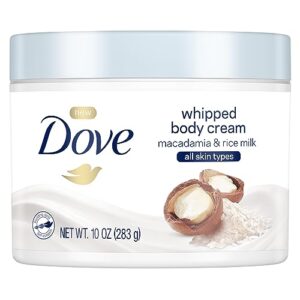 dove whipped macadamia and rice milk body cream 10 oz