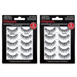 ardell false eyelashes wispies black, 2 pack