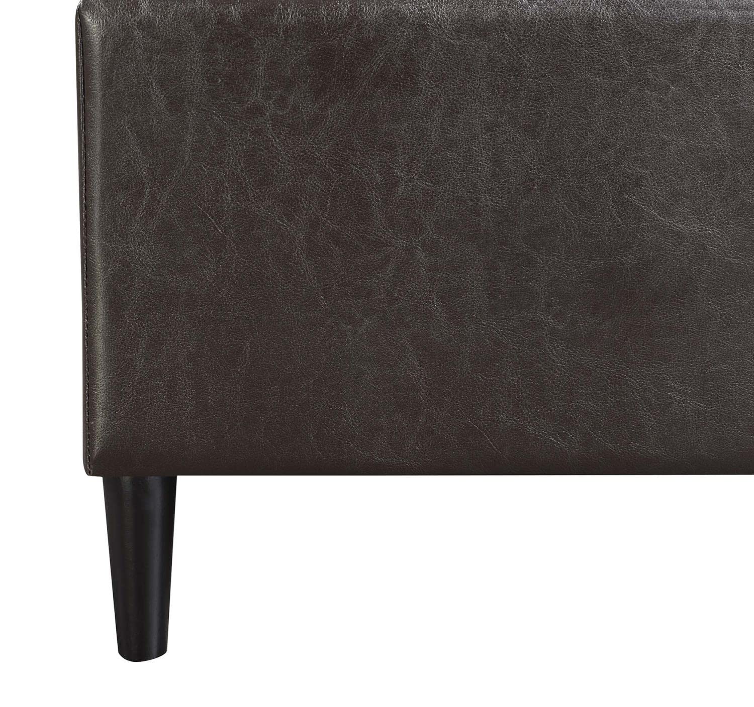 Convenience Concepts Designs4Comfort Magnolia Storage Ottoman with Reversible Trays, Espresso Faux Leather