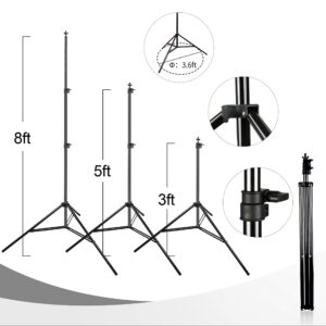 EMART Photography Backdrop Stand, 8 x 8 ft Adjustable Photo Background Holder, Back Drop Banner Stand Support System Kit for Photoshoot Video Studio, Birthday Party