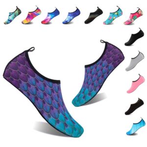 yalox water shoes women's men's outdoor beach swimming aqua socks quick-dry barefoot shoes surfing yoga pool exercise(yl-blue/green,38/39eu)