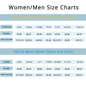 YALOX Water Shoes Women's Men's Outdoor Beach Swimming Aqua Socks Quick-Dry Barefoot Shoes Surfing Yoga Pool Exercise(YL-Blue/Green,38/39EU)