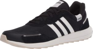 adidas women's retrorun running shoe, black/cloud white/alumina, 9.5