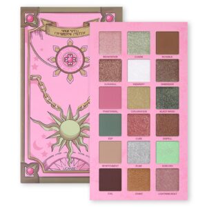 ucanbe magic spell eyeshadow palette 18 color pigment matte shimmer glitter eye shadow makeup - nude browm peachy pink sage green velvet texture easy to blend long lasting pallet