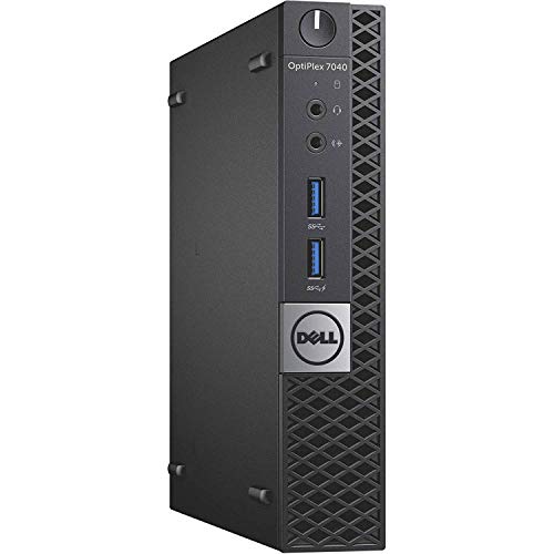 Dell Optiplex 7040 Micro Form Factor Desktop, Intel Quad Core i5 6600T 2.7Ghz, 16GB DDR4, 256GB SSD Hard Drive, HDMI, Windows 10 (Renewed)