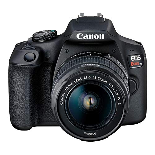 Canon EOS Rebel T7 DSLR Camera and EF-S 18-55mm is II Lens Kit with 32GB SD Card Advanced Travel Bundle