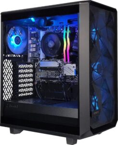 g3 meshify optimal gaming desktop (amd ryzen 5 5600g 6-core 4.4ghz turbo, 16gb ddr4 ram, 500gb nvme ssd, radeon graphics, windows 11) gamer computer pc