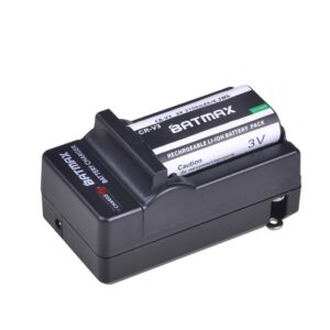 Batmax 2Pcs CR-V3 Battery + DC Charger for Olympus LB01 CRV3 LB-01 C3000 C3040 40Z C-2100UZ C-211 C-211Z C-3000 C-3030 C-3030Z C-3040Z C-4000 C-5050 C-5050Z C-700 D510 Cameras