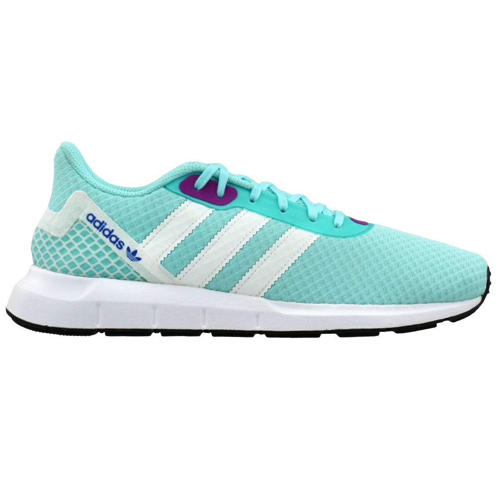 adidas Originals Women's Swift Run Refine Sneaker, Clear Aqua/White/Core Black, 7