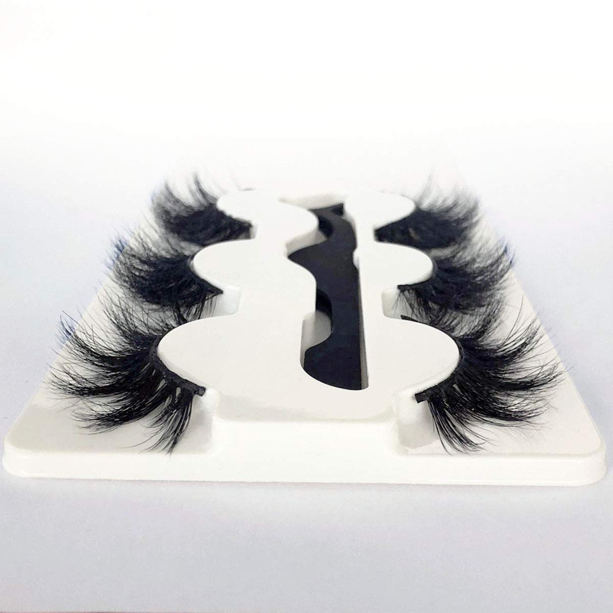 Mikiwi Real Mink lashes, 3D Mink Lashes, 5D Mink Lashes, Fluffy Long Mink Eyelashes, Dramatic Lashes, Luxury Makeup, Valentine's Day Gifts eyelashes (3pairs-a)