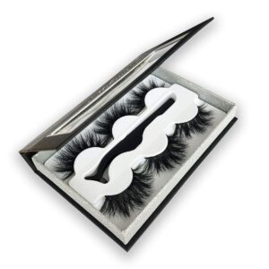 Mikiwi Real Mink lashes, 3D Mink Lashes, 5D Mink Lashes, Fluffy Long Mink Eyelashes, Dramatic Lashes, Luxury Makeup, Valentine's Day Gifts eyelashes (3pairs-a)