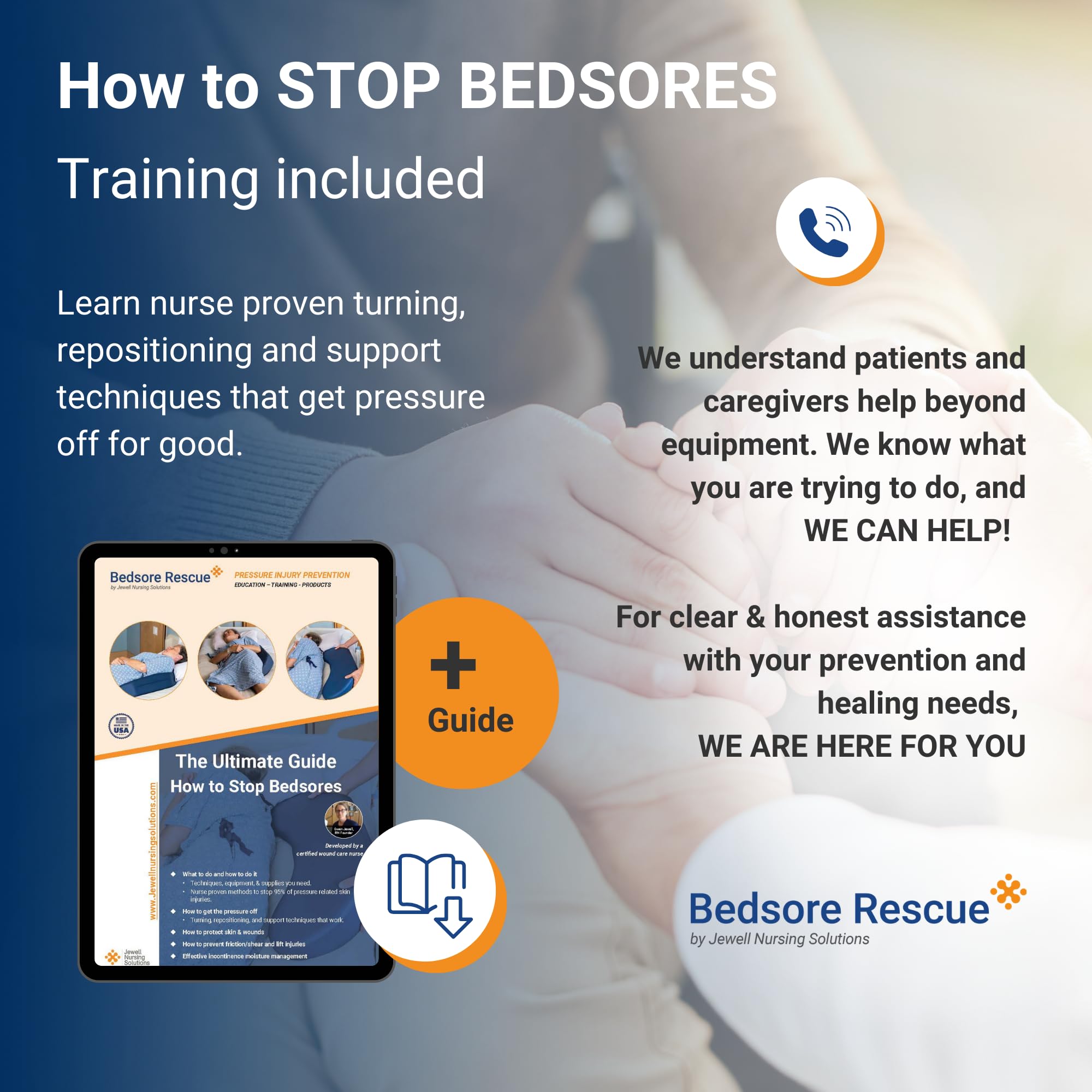 Bedsore Rescue Positioning Wedge – The Original Contoured Positioning Pillow for Bed Sore Prevention & Recovery, Pressure Ulcer Cushion & Patient Turning Wedge - Non-Skid