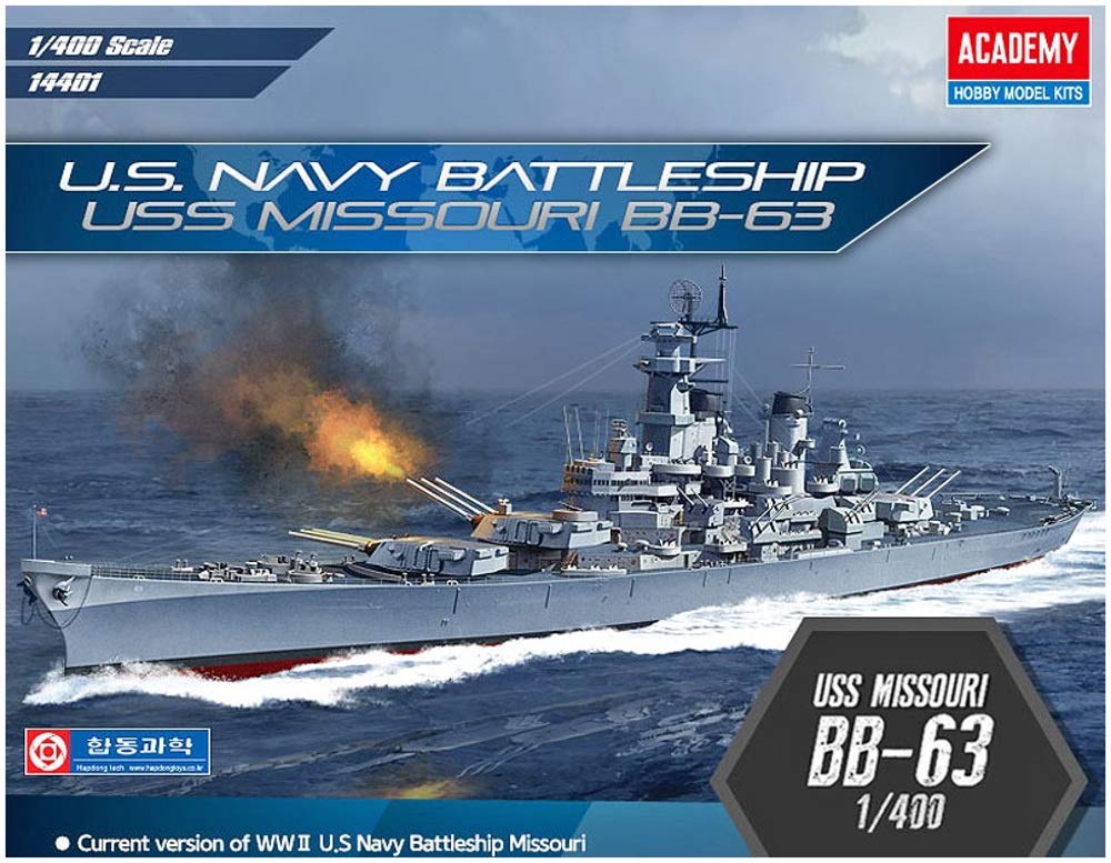 Academy Hobby Model Kits Scale Model : Battle Ships & Aircraft Carrier Kits (1/400 BB-63 Missouri)