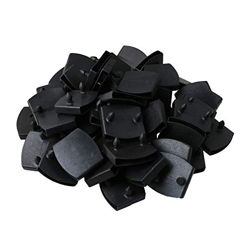 50mm Plastic Black Bed Slat Holders Caps Double Centre Caps Holders Replacement for Metal Frames Pack of 50