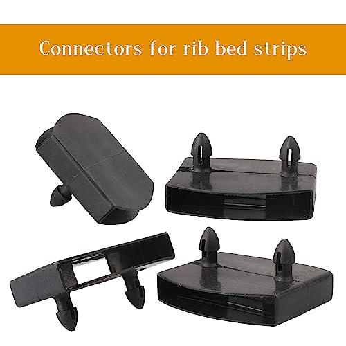 50mm Plastic Black Bed Slat Holders Caps Double Centre Caps Holders Replacement for Metal Frames Pack of 50