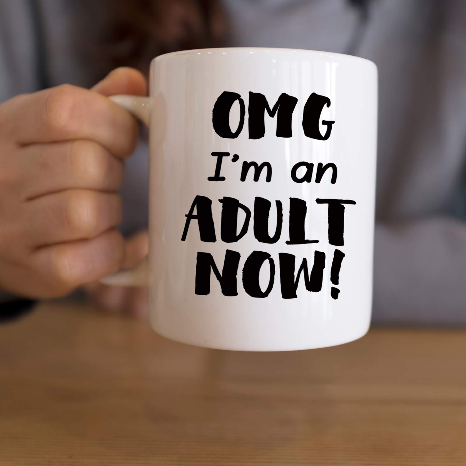 Mr.Mug OMG I'm An Adult Now! Adult Brithday Coffee Mug11oz - Funny 18th Birthday Gifts For Your Son, Daughter, Children, Best Friend.