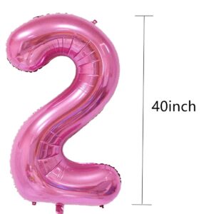 InBy 18pcs Farm Animal Balloon for 2nd Birthday Party Decorations Pig Cow Head Second Farm Animal Theme Balloon Garland Arch 40" Number 2 Foil Balloon 12" Latex Balloon Baby Girl Shower Party Supplies