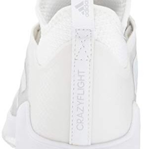 adidas Women's Crazyflight Mid Cross Trainer, White, 13 M US Big Kid