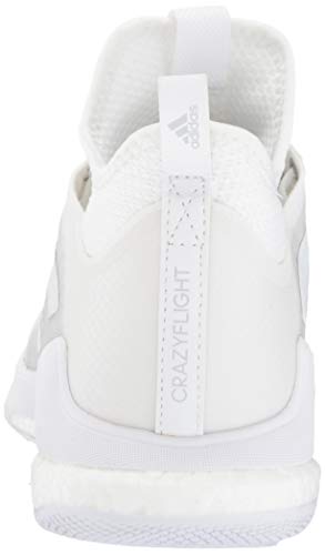 adidas Women's Crazyflight Mid Cross Trainer, White, 13 M US Big Kid