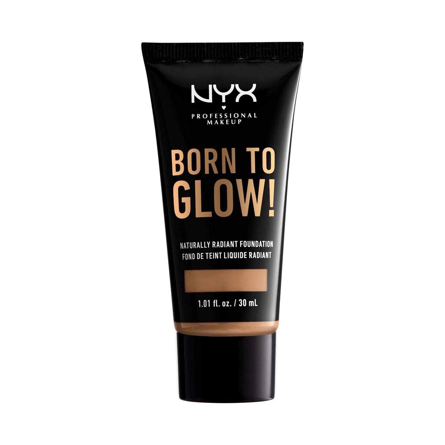 NYX PROFESSIONAL MAKEUP Born To Glow Naturally Radiant Foundation, Medium Coverage - Neutral Tan